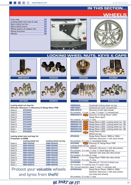 WHEELS Protect your valuable wheels and tyres from theft! - Rovacraft