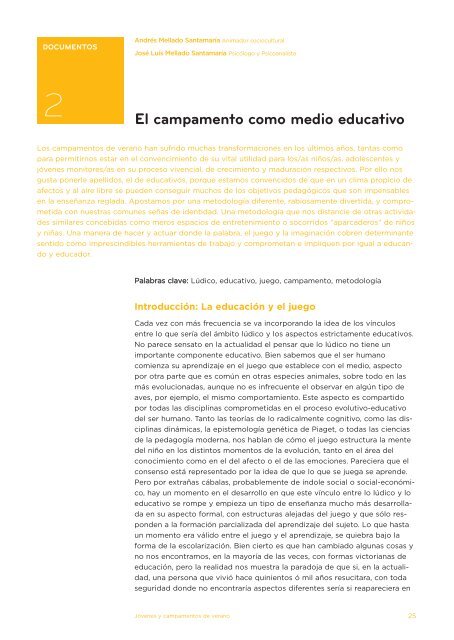 El campamento como medio educativo - Injuve