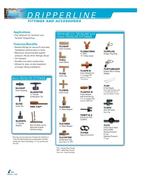 DRIPPERLINEFITTINGS AND A