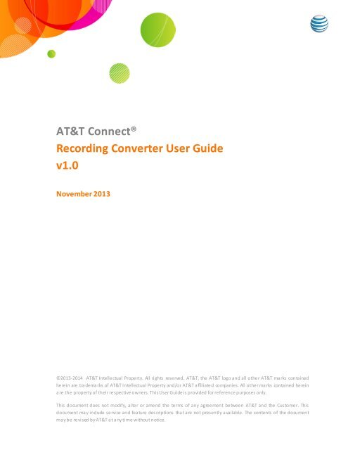 AT&T Connect - Recording Converter User Guide