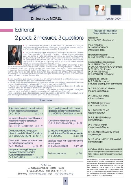 Dr Jean-Luc MOREL - Afme