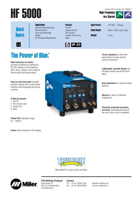 HF 5000 - ITW Welding