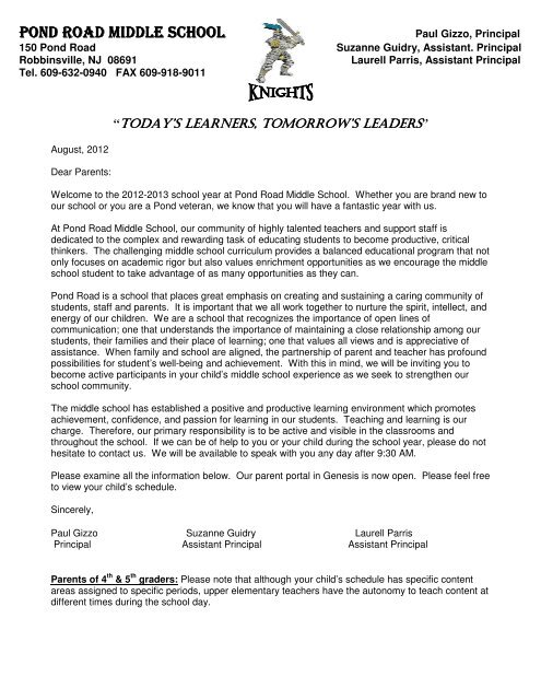 Parent Letter