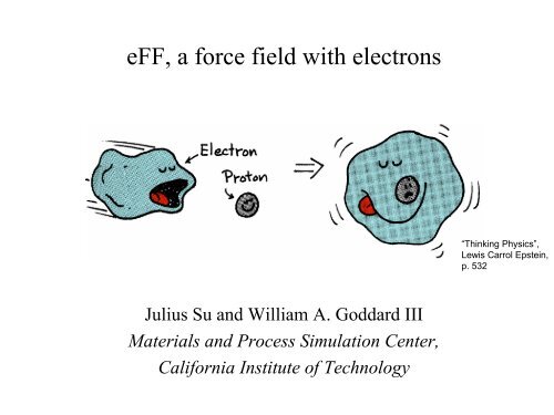 eFF, a force field with electrons - Materials and Process Simulation ...