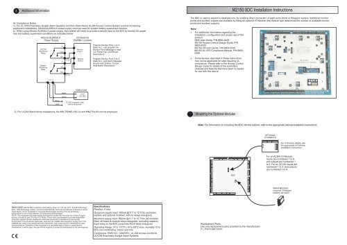 M2150 8DC Installation Instructions - G4S Technology