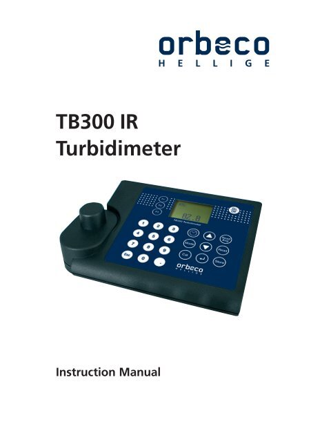 TB300-IR Instruction Manual - Orbeco-Hellige