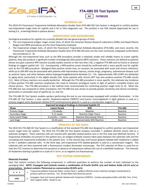 FTA-ABS DS Test System - ZEUS Scientific