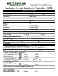 Contractor HSE Pre Qualification
