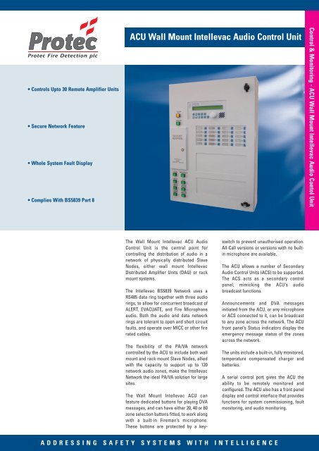 ACU Audio Control Unit - Protec Fire Detection
