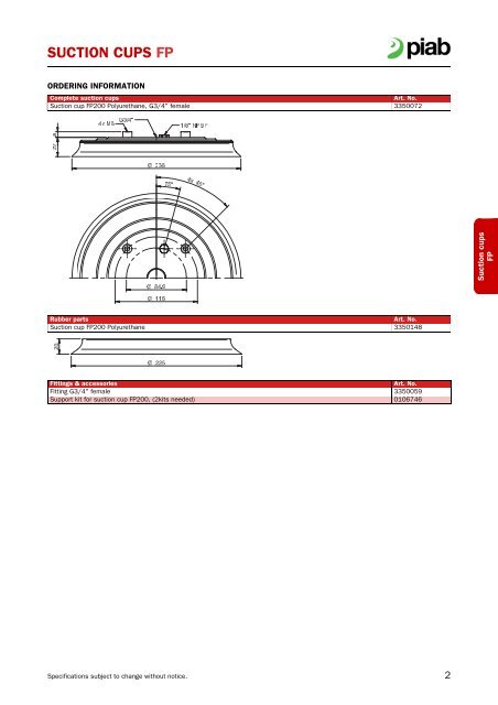 SUCTION CUPS FPORDERING I