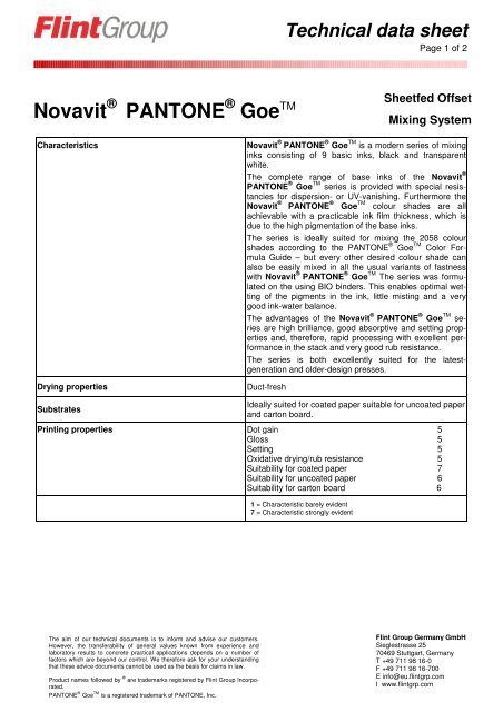 Novavit PANTONE Goetm