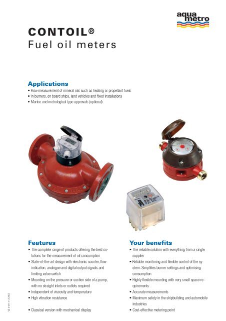 CONTOILÂ® Fuel oil meters - Istec Corp.