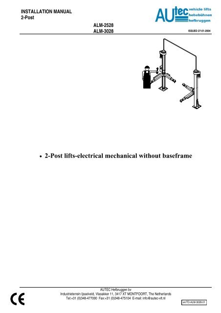 Installation manual - Autec-VLT Automotive Equipment