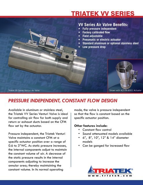 Triatek VV Series Venturi Valve - Ingenuity IEQ