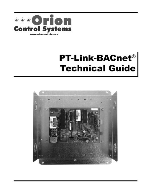 PT-Link-BACnetÃ‚Â® Technical Guide - Orion Control Systems