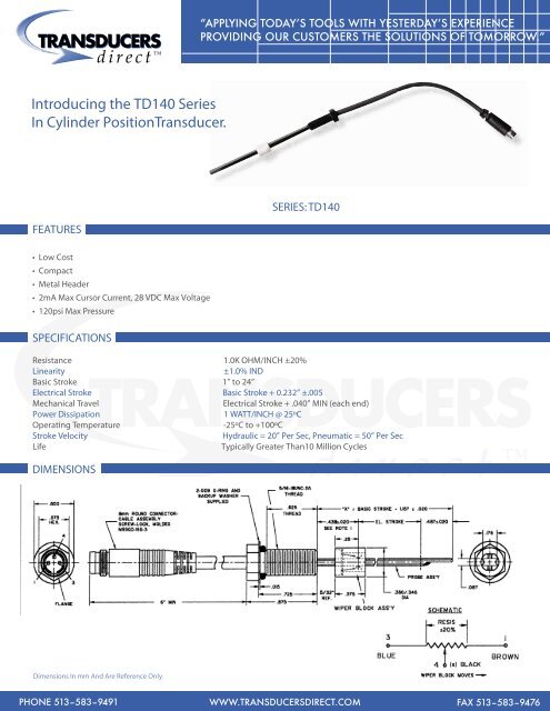 Data Sheet - Transducers Direct