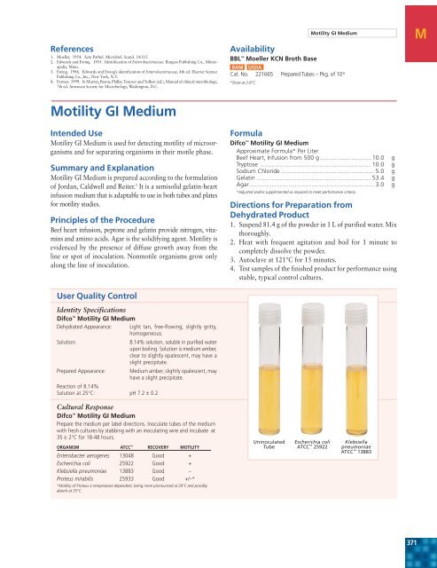 M Motility GI Medium - BVA Scientific