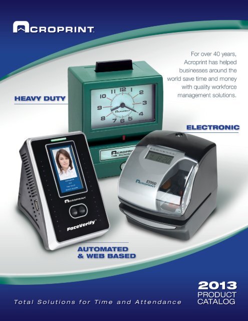 2013 Full Line Product Brochure - Acroprint