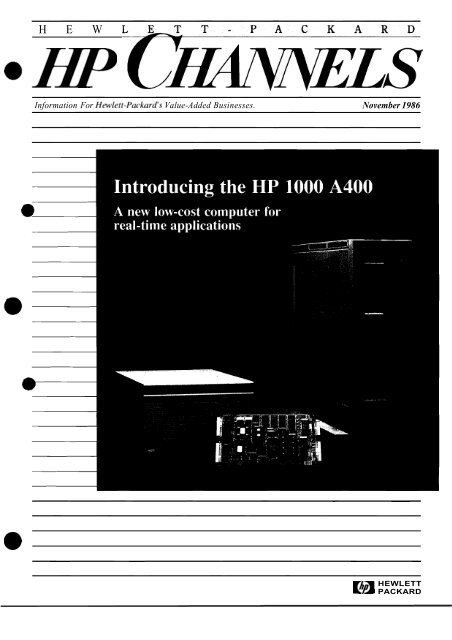 November 1986 - HP Computer Museum