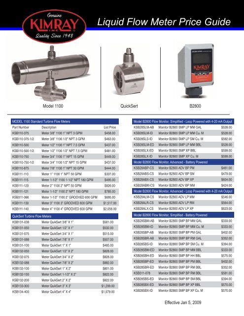 Liquid Flow Meter Price Guide - Home | Kimray Mobile