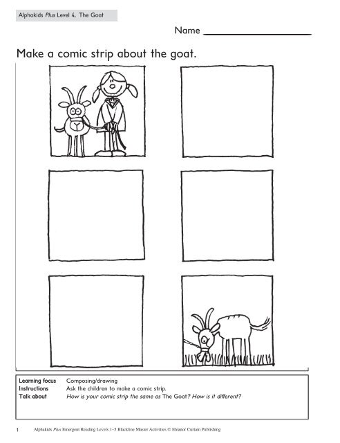 Make a comic strip about the goat.