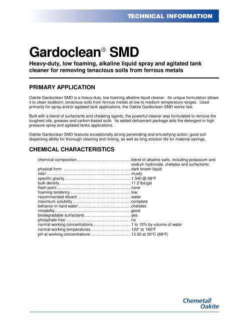 GardocleanÂ® SMD - Chemetall
