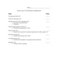 Presentation Grading Sheet