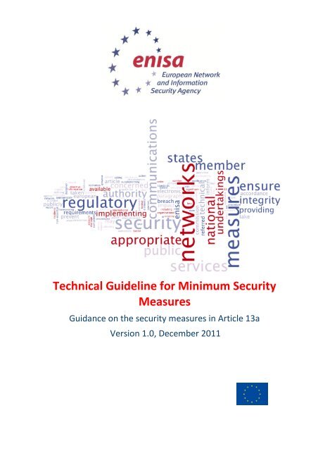 Technical Guideline for Minimum Security Measures - enisa - Europa