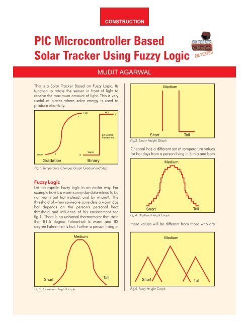 PIC Microcontroller Based Solar Tracker Using ... - Electronicsmaker
