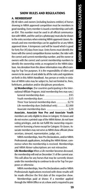 Show Rules - NRHA