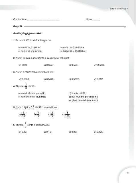 Teste matematike 7Emri/mb
