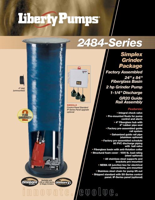 2484-Series Specifications - Liberty Pumps 2484-Series Specifications - Liberty Pumps