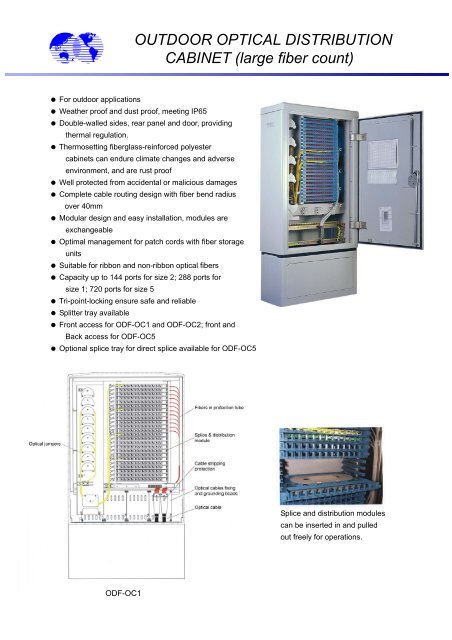 OUTDOOR OPTICAL DISTRIBUTION CABINET - Pacific ...