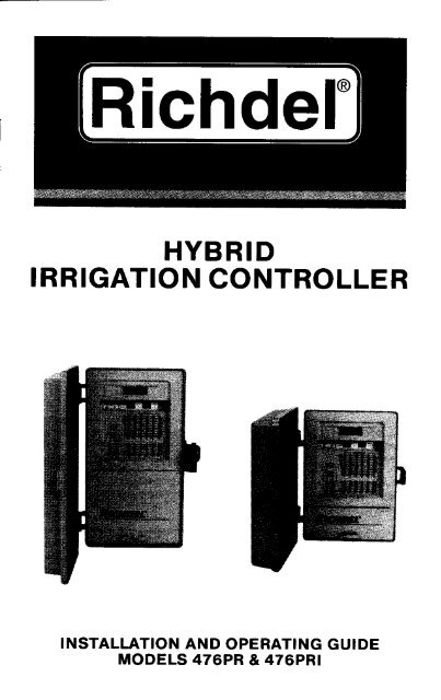 Richdel Lawn Genie 476PR-PRI Controller ... - Irrigation Direct