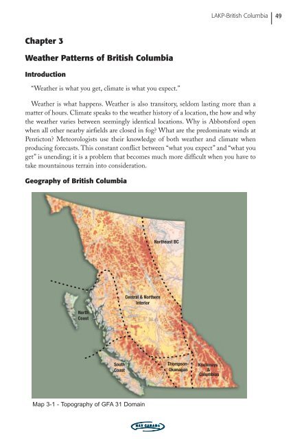 Chapter 3 Weather Patterns of British Columbia - Nav Canada