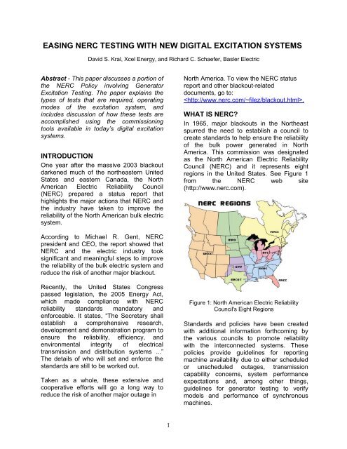 easing nerc testing with new digital excitation systems