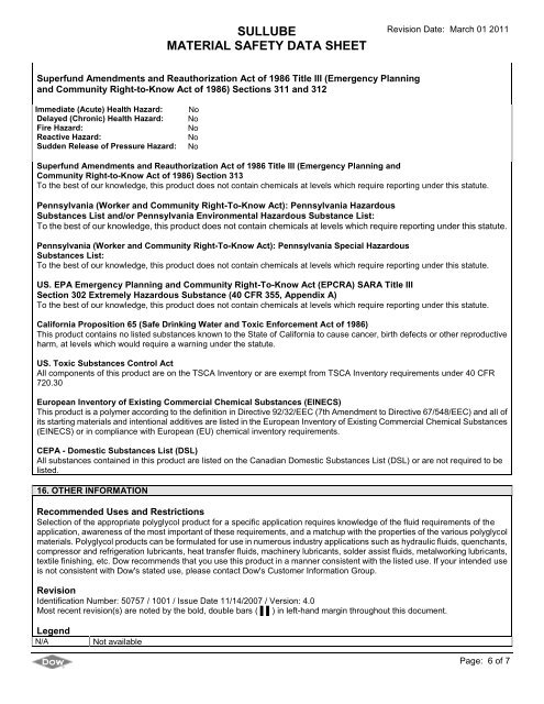 SULLUBE Revision Date: Ma