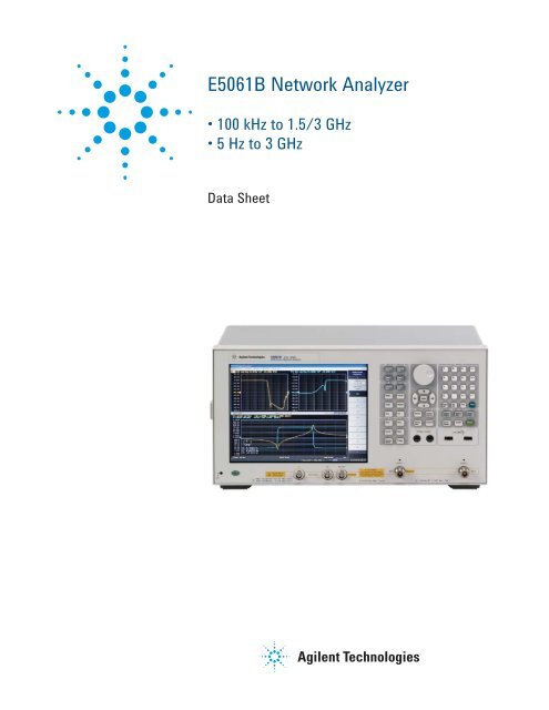Agilent E5061B Network Analyzer - Data Sheet - TEVET