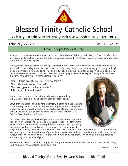 Blessed Trinity Catholic School