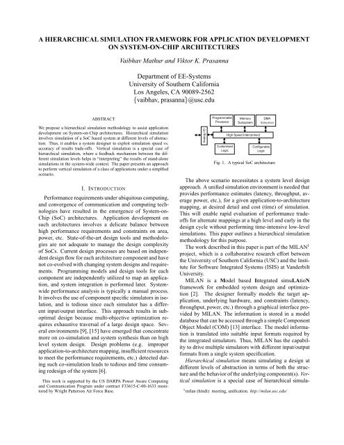 A Hierarchical Simulation Framework For Citeseerx