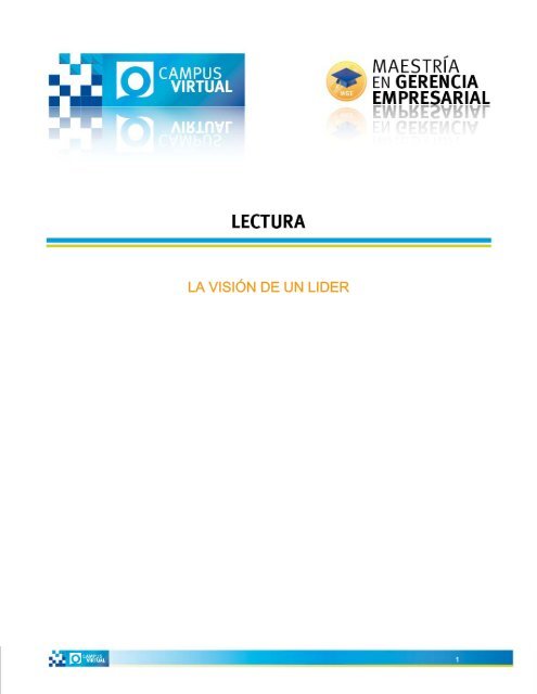 LA VISIÓN DE UN LIDER