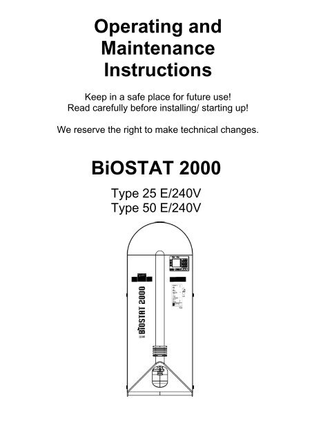BiOSTAT 2000 - Lifescience Products