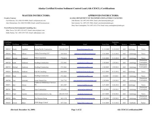 AK-CESCL - AGC of Alaska