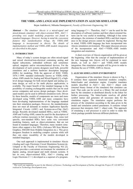 the vhdl-ams language implementation in alecsis simulator - LEDA