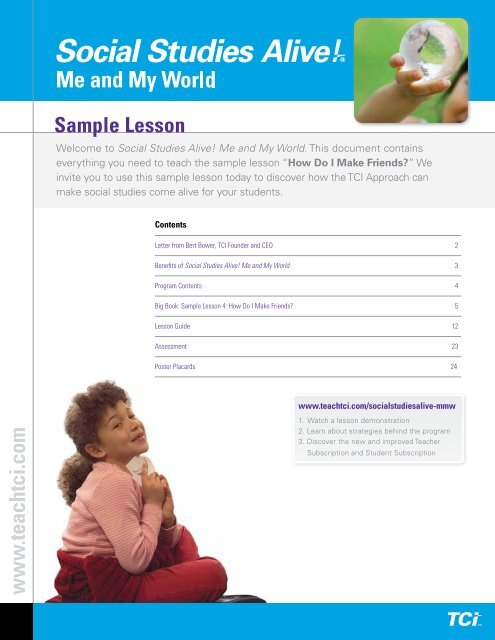 Social Studies Alive! Me and My World | Sample Chapter ... - TCI