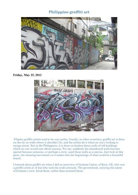 Philippine graffiti art - Philippine Culture