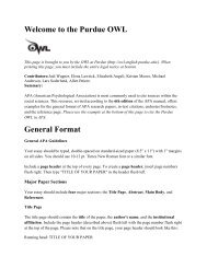 The Purdue OWL: Sample Outlines