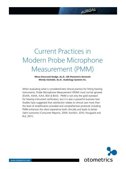 Current Practices in Modern Probe Microphone ... - GN Otometrics