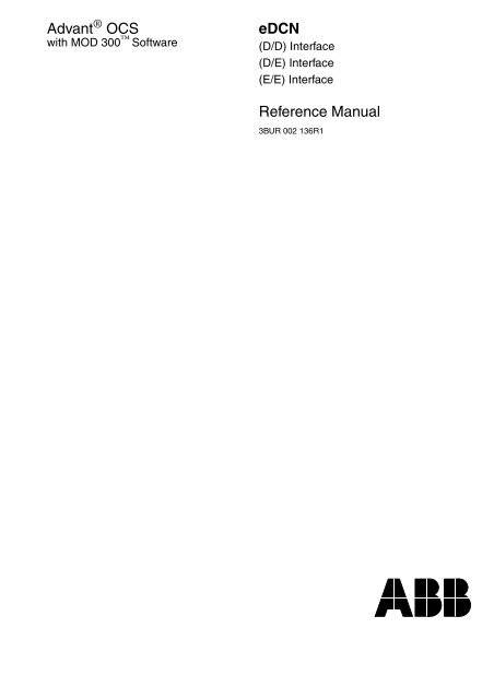 eDCN Reference Manual - ABB SolutionsBank