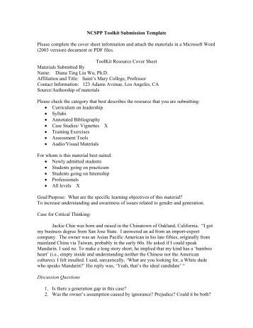 Apc Submission Template